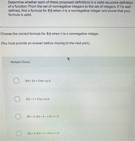 solved determine whether each of these proposed definitions