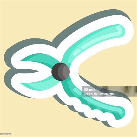 스티커 자두개 정원 기호에 적합합니다 편집 가능한 간단한 디자인 디자인 템플릿 벡터 간단한 그림 가위에 대한 스톡 벡터 아트 및