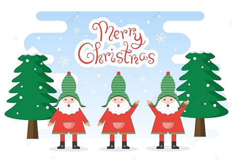 Merry Christmas Cute Cartoon Dwarf Little Fantasy Template Download On Pngtree