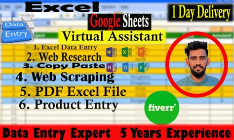 Do Data Entry Web Research Copy Pastevirtual Assistant By Nhhridoy360 Fiverr
