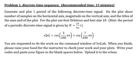 Solved Problem 1 Discrete Time Sequence Recommended Chegg