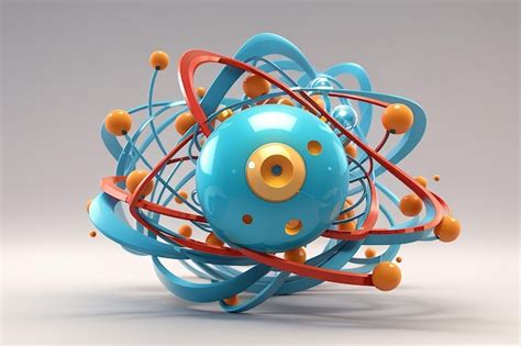 Premium Ai Image 3d Rendering Of Electron Proton Atom Isolated On