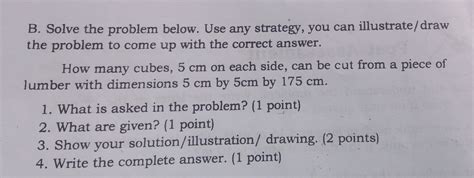 solved b solve the problem below use any strategy you can