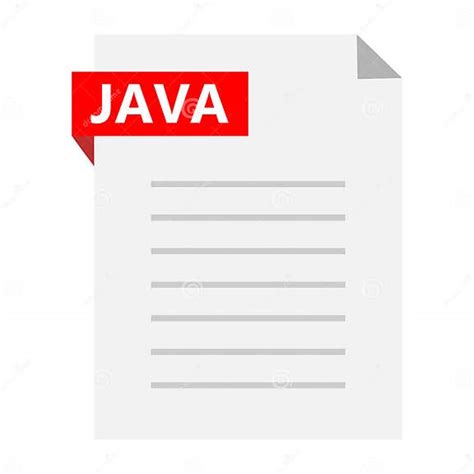 Java Source Code File Icon Java Extension File Sign Flat Style Stock Vector Illustration Of