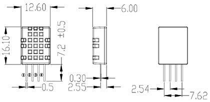 Temperature And Humidity Sensor DHT Resistive One Wire ATO Com