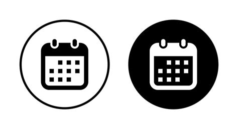 Date Calendar Icon Vector Isolated On Circle Background 22004959 Vector Art At Vecteezy