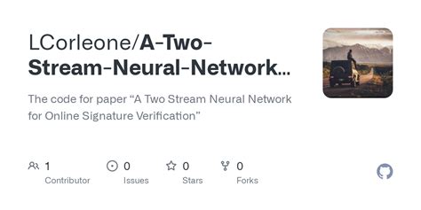 Github Lcorleonea Two Stream Neural Network For Online Signature