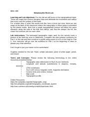 Understanding Topographic Maps For Geology Lab Course Hero