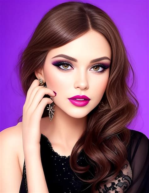 Premium Ai Image Fashion Beauty Portrait Of A Young Brunette Woman