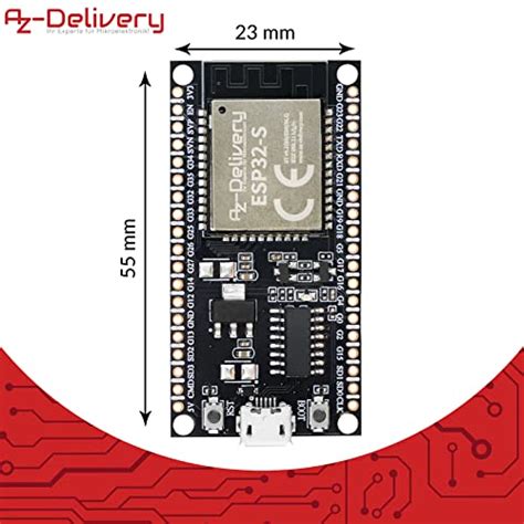 Azdelivery Esp 32s Dev Kit C Unsoldered Nodemcu Module Wlan Wifi Development Board With Ch340