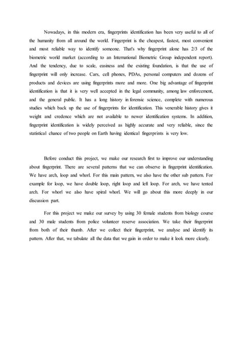 Basic Fingerprints Classification And Analysis Docx