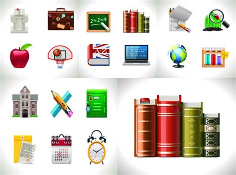 学习生活用品图标 素材中国sccnn