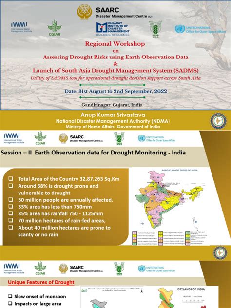 Sdmc Day 1 Anup Ppt Session Ii Earth Observation Data For Drought Monitoring Pdf Drought
