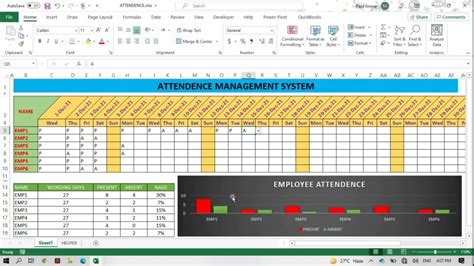 Create Fantastic Fully Automated Attendance Sheet In Excel Hindiurdu Raza Academy Youtube