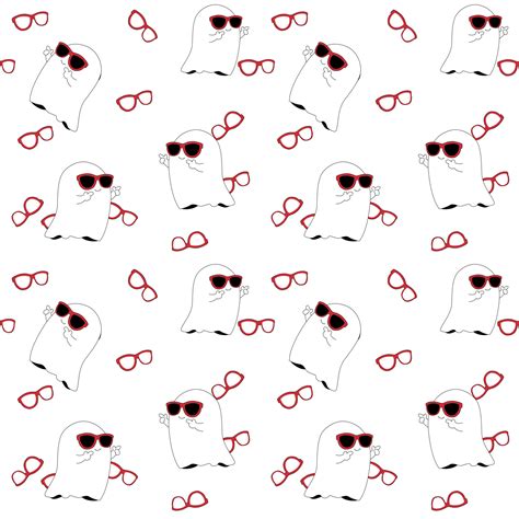 The Halloween Seamless Pattern Or Wallpaper The Cute Ghost Sheet Who
