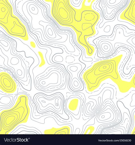 Line Topographic Contour Map Background Seamless Vector Image