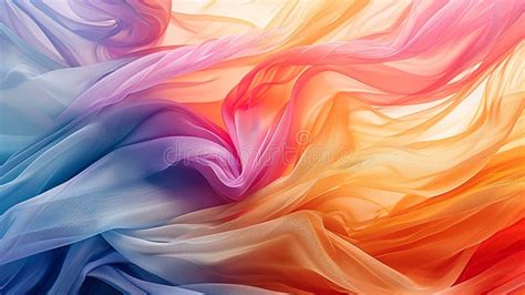 Abstract Wave Pattern In Vibrant Colors Flowing Smoothly Ai Generative Stock Illustration