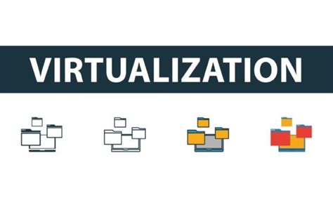 Virtualization Icon Set Graphic By Aimagenarium · Creative Fabrica