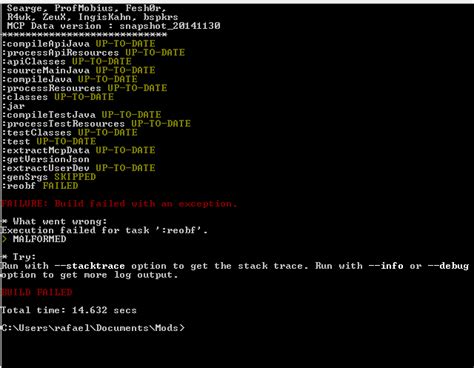 Gradlew Build Error Malformed Reobf Forgegradle Forge Forums