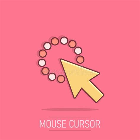 Computer Mouse Cursor Icon In Comic Style Arrow Cursor Vector Cartoon