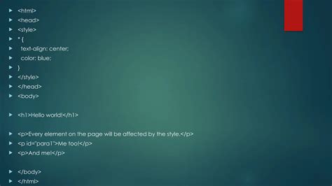 Css Selectors And Their Types And Their Examples In Css Pptx