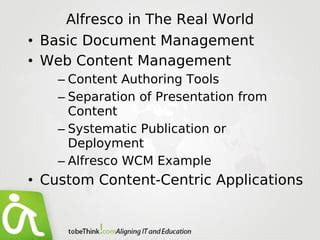 The Alfresco Platform Ppt