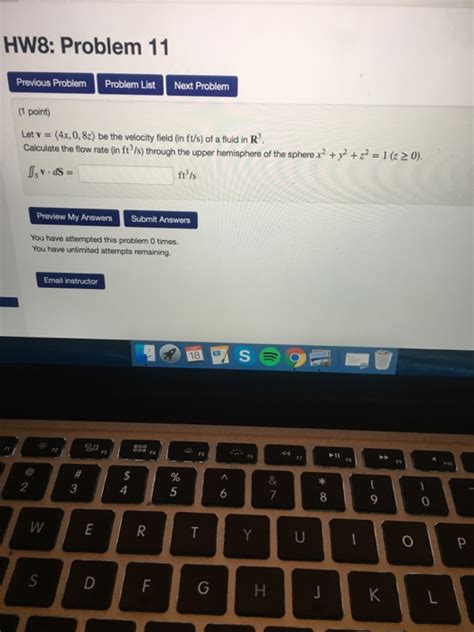 Solved Hw8 Problem 11 Previous Problem Problem List Next