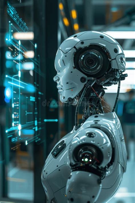 Futuristic Research Lab With Ai Integrated Robotic Systems For Industrial Automation Design