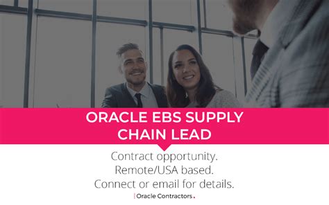 Oracle Contractors On Linkedin Oracle Oraclejobs Oracleebs Ebs Supplychain