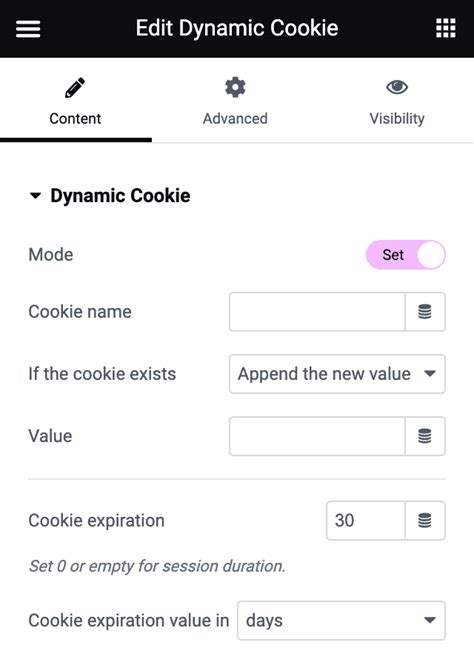 dynamic cookie dynamic ooo dynamic content for elementor