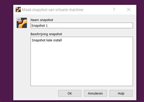 Snapshot Maken Van VM VirtualBox Internet Handleidingen