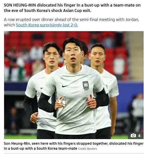 曝韩国亚洲杯出局前爆发内讧 队内冲突致孙兴慜手指脱臼韩国队球员半决赛
