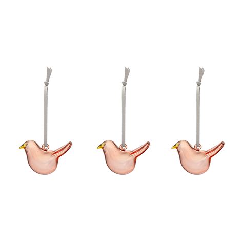 Iittala Toikka Pink Glass Bird Ornaments Set Of 3 Touch Of Finland