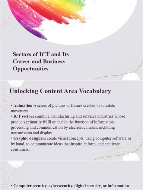 Sectors Of Ict And Its Career And Business Pdf Security Computer Security
