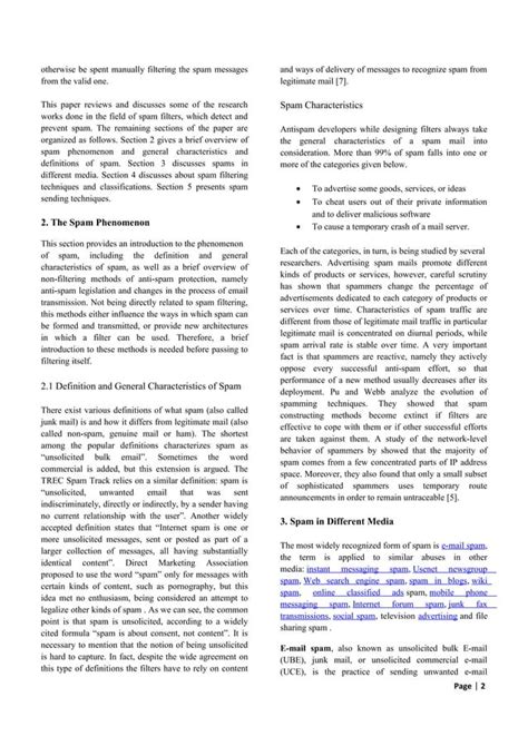 Survey On Spam Filtering Doc