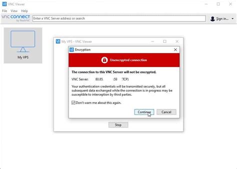 Connecting To A Remote Server Via Vnc