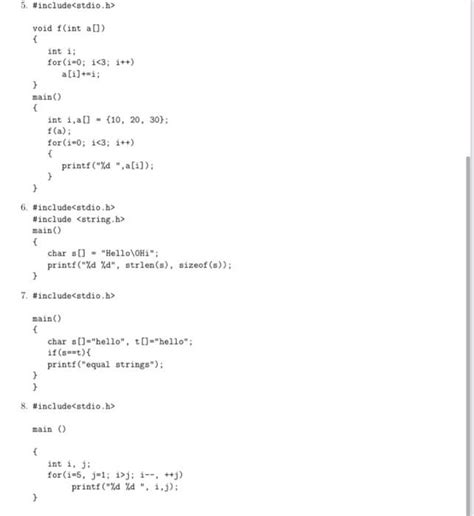 Solved Include Void Int Al Int I For I I