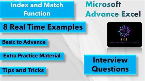 Microsoft Excel Index And Match Function 515 Functions Tutorial