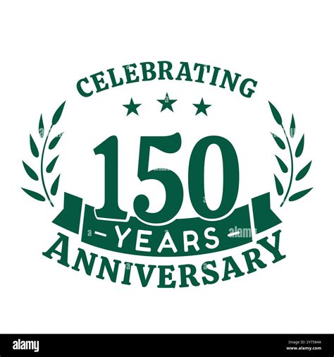 150th Anniversary Celebration Design Template 150 Years Vector And