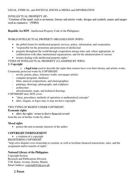 Medinfo Notes Legal Ethical Social Issues In Media And Information Pdf Copyright