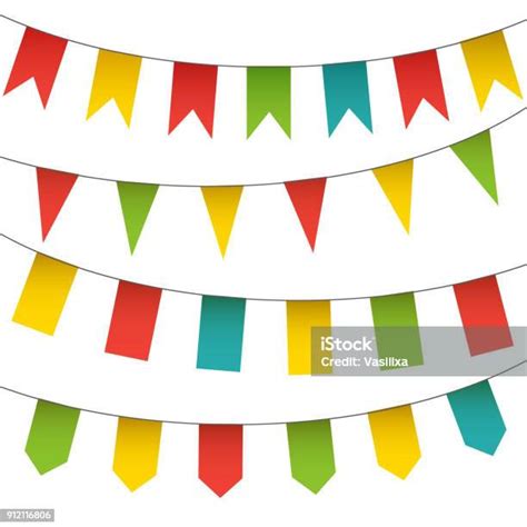 장식 화려한 플래그와 멧 새 Garlands 설정합니다 격리 된 카니발 요소 컬렉션 벡터 0명에 대한 스톡 벡터 아트 및 기타 이미지 Istock