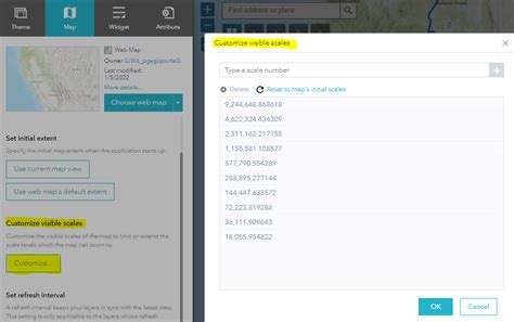 Customize Visible Scales In Experience Builder Esri Community