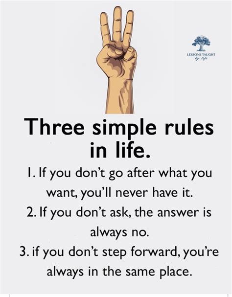 Three Simple Rules In Life Poster