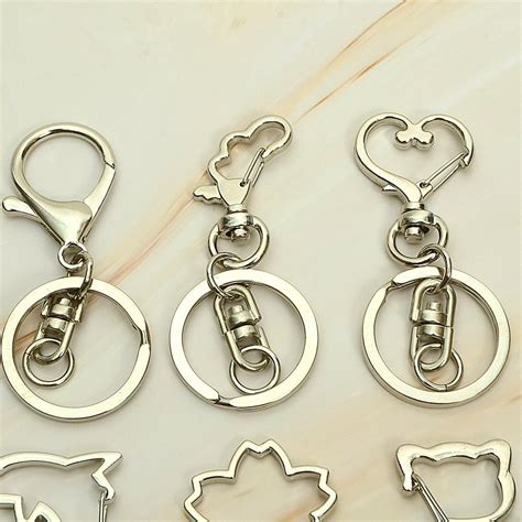키링 만들기 부자재 니켈 칼라의 열쇠고리 악세사리 가방 가죽공예도구전문점