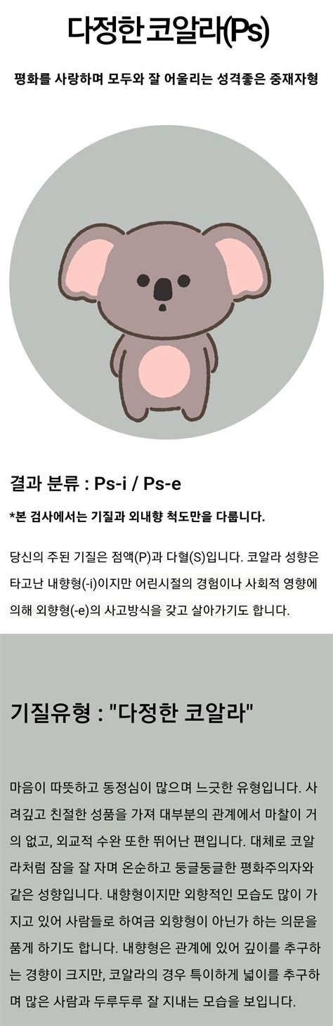 블라인드 성격유형 기질유형검사 해봐