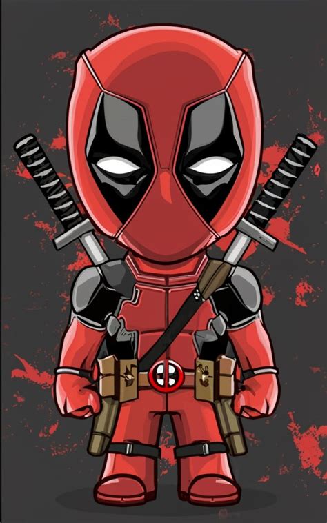 Deadpool Cute Deadpool Deadpool Chibi Deadpool Cartoon