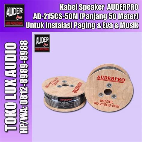 Promo Kabel Speaker Auderpro Ad 215cs 50m Untuk Instalasi Paging Dan Cafe Diskon 23 Di Seller