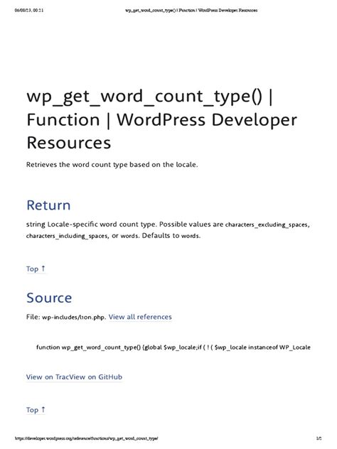 wp get word count type function wordpress developer resources pdf