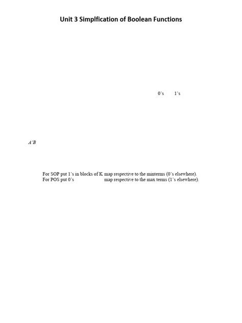 Unit 3 Simplification Of Boolean Algebra Pdf Applied Mathematics