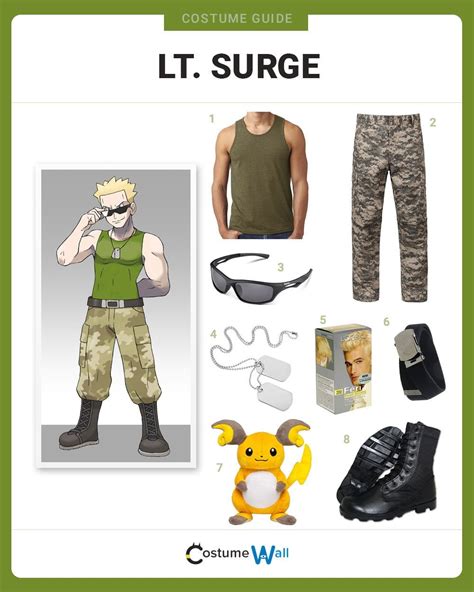 Dress Like Lt Surge Costume Halloween And Cosplay Guides